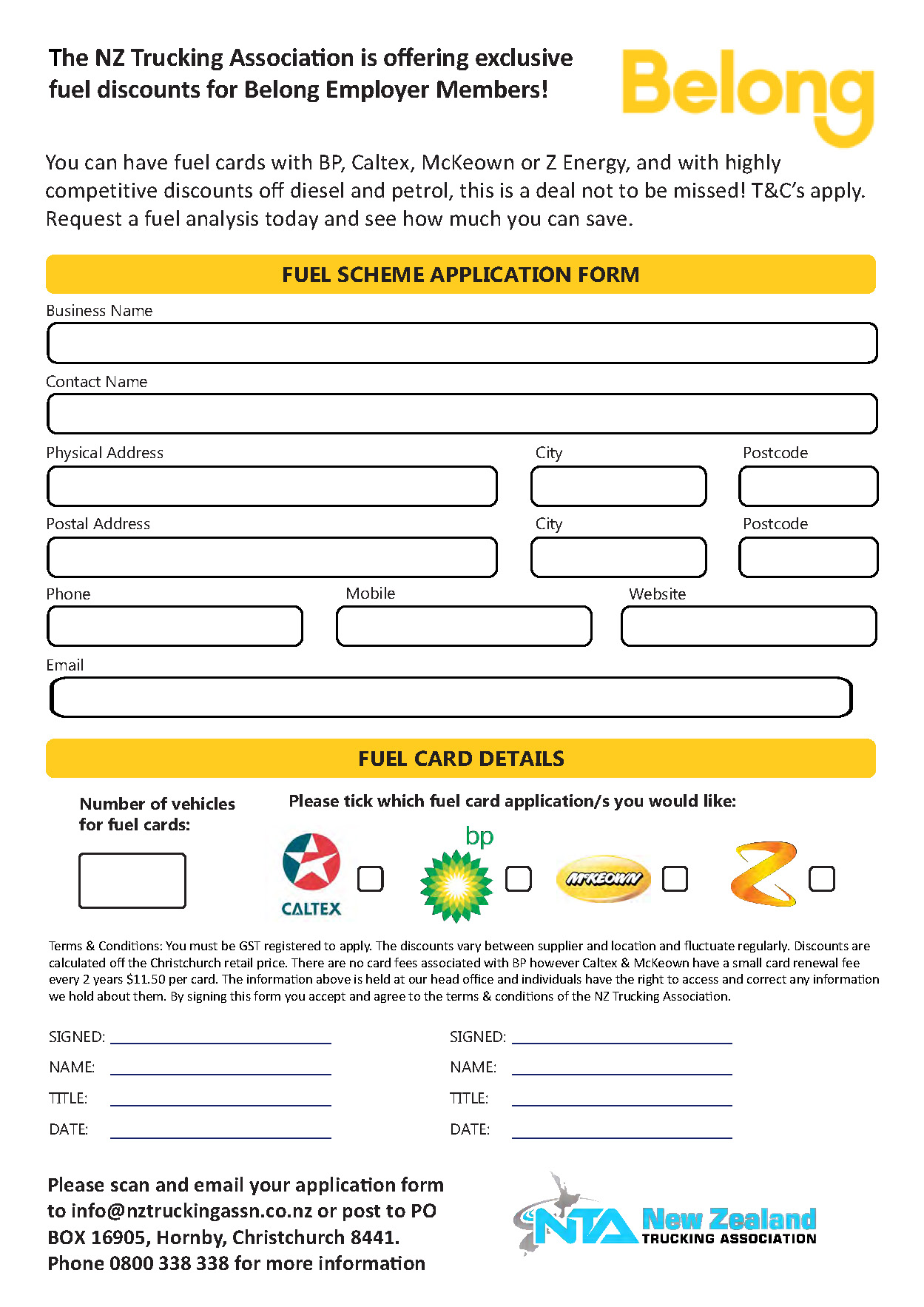 Belong Fuel Offer - mySolutions
